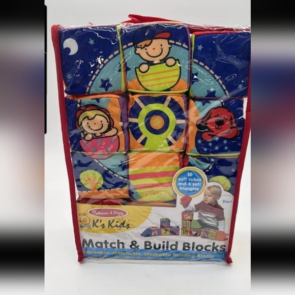 melisa and doug | Toys | Melissa Doug Match Build Soft Blocks Infant ...